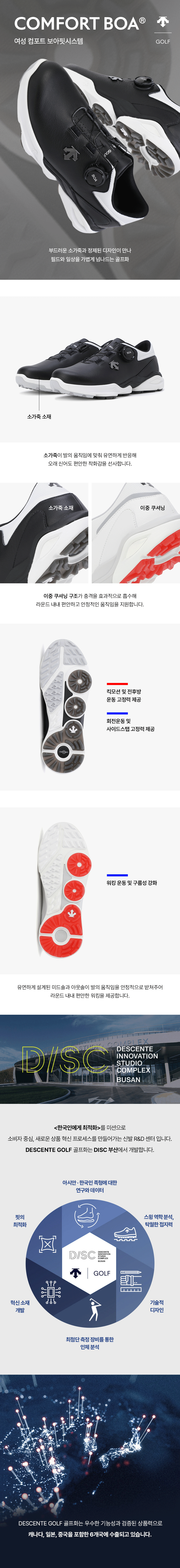 [DESCENTE GOLF] 여성 COMFORT BOA®(컴포트 보아핏시스템)